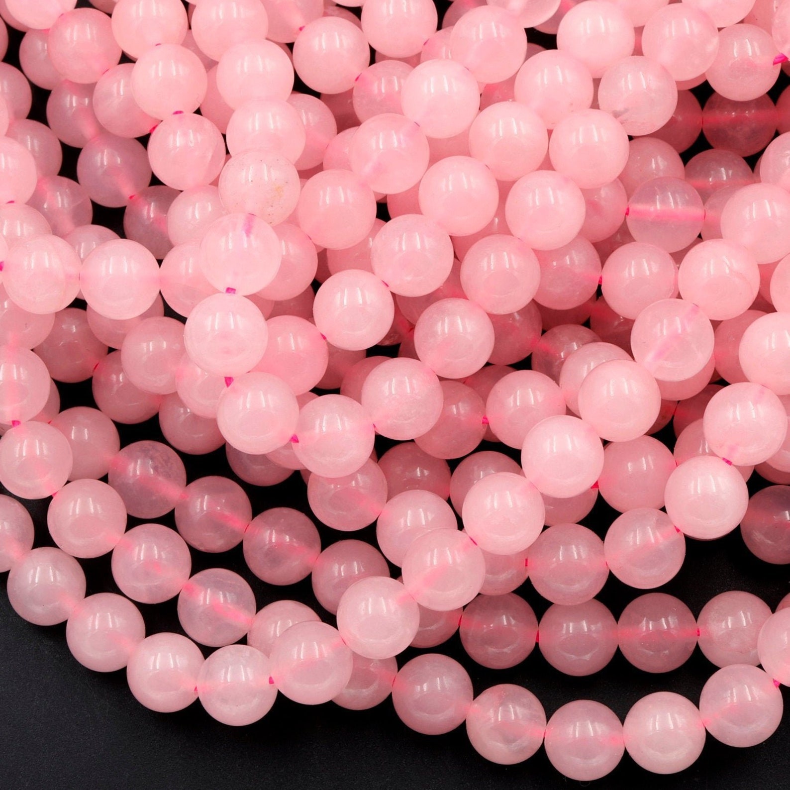 Natural Pink Rose Quartz 4mm 6mm 8mm Round Beads Smooth - Etsy