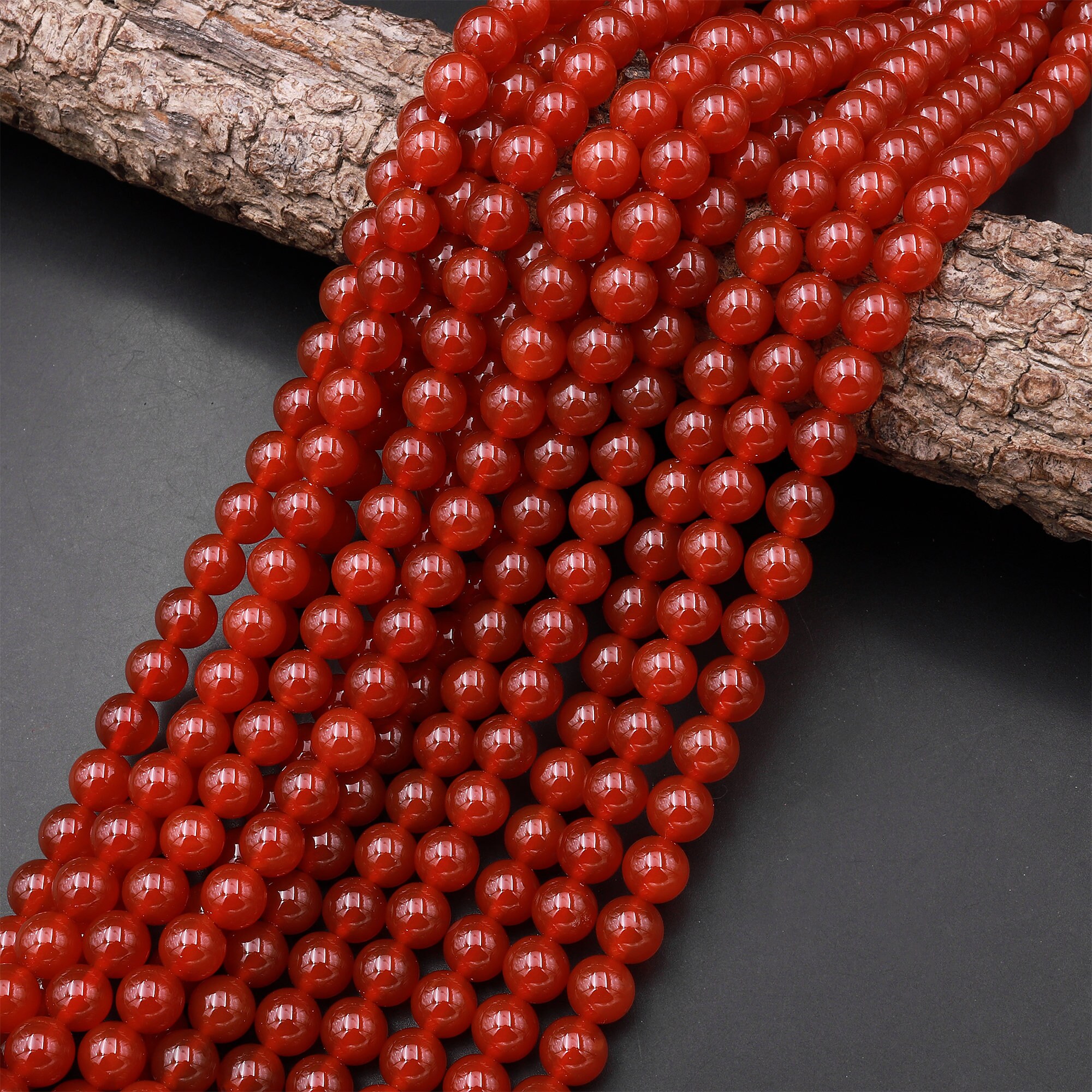 Natural Red Agate 4mm 6mm 8mm 10mm 12mm Round Beads Gemstone - Etsy