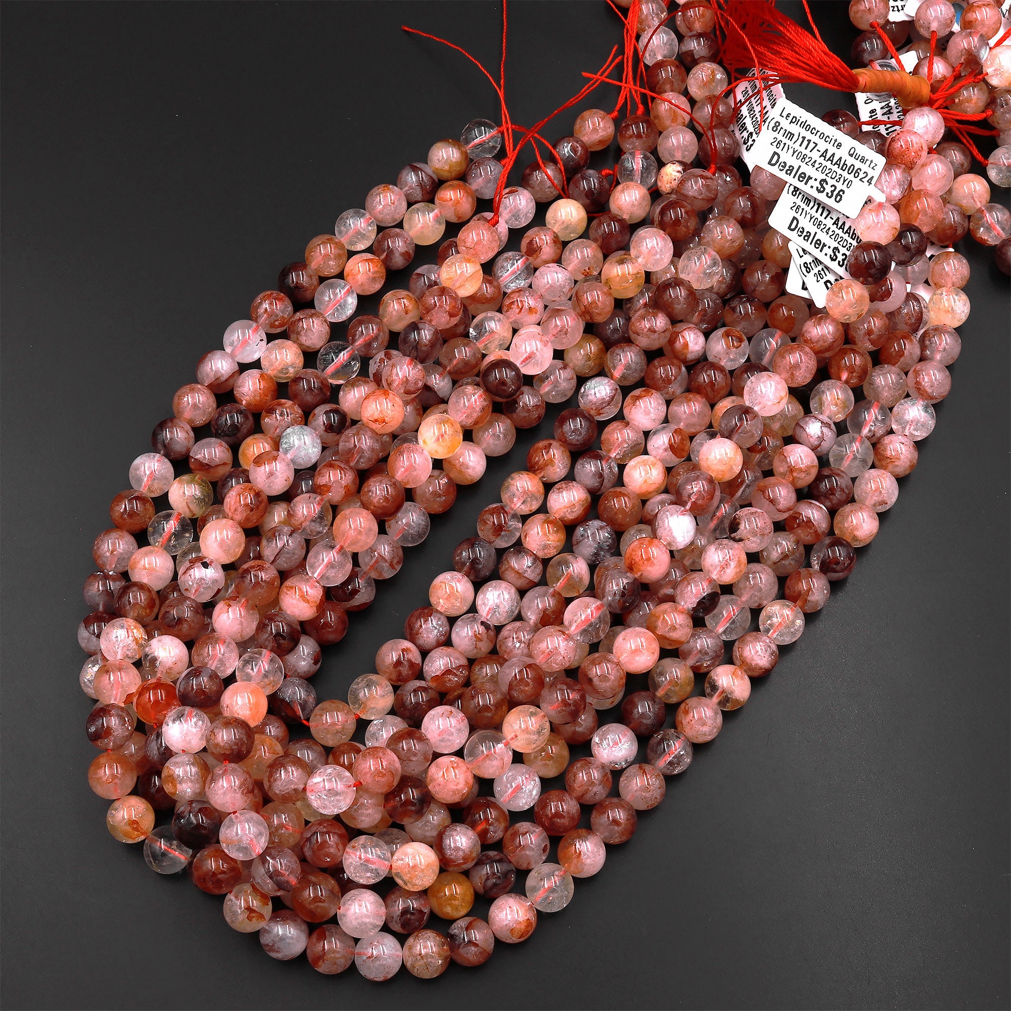 Natural Red Hematoid Lepidocrocite Quartz 6mm 8mm 10mm Round - Etsy