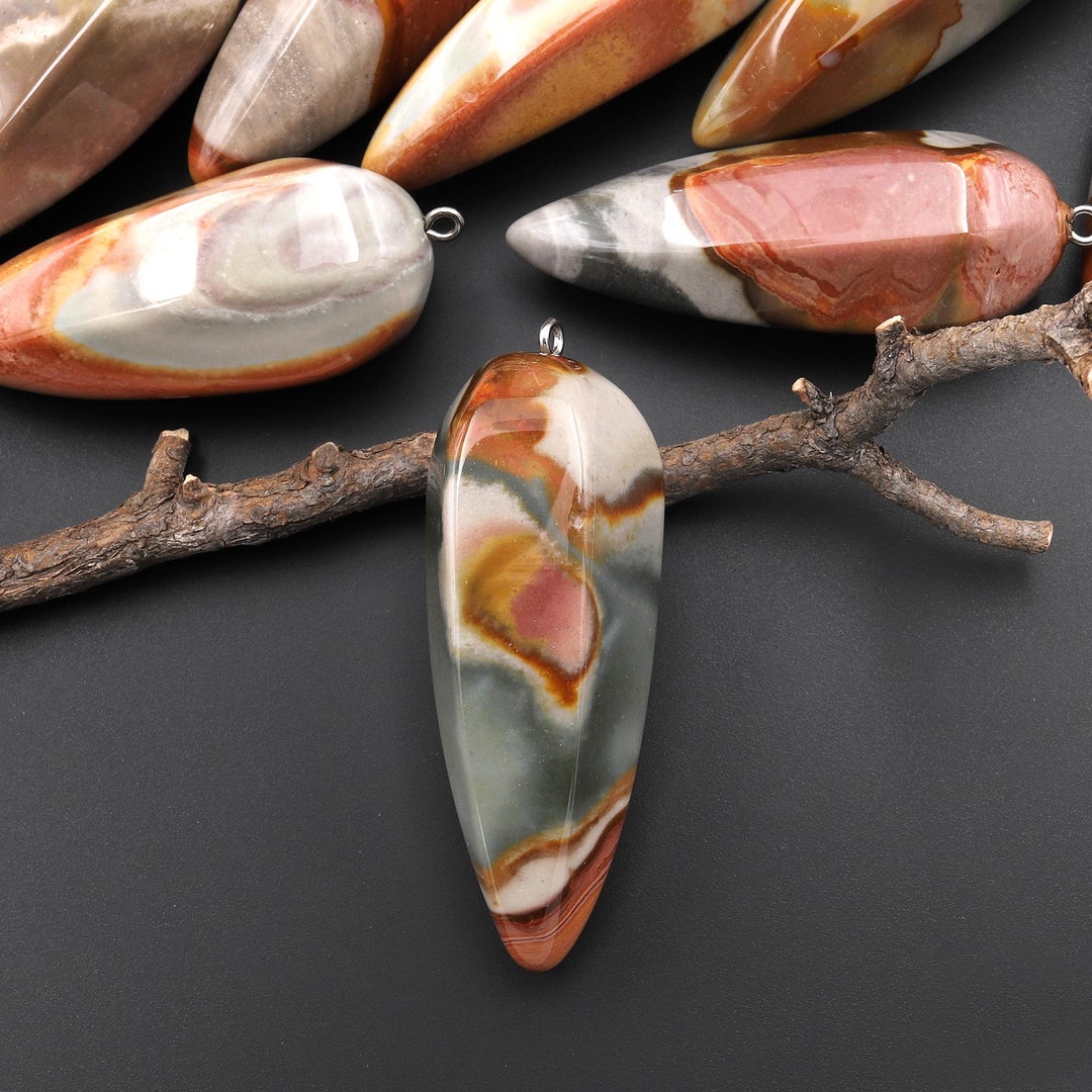 Natural Polychrome Jasper Aka Landscape Ocean Jasper Pendant Crystal ...