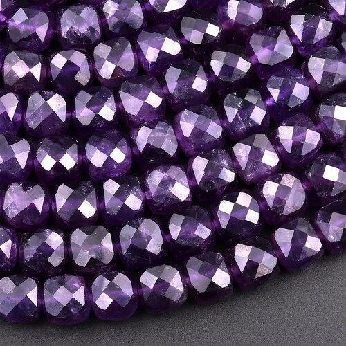 Genuine Natural Amethyst Loose Beads Grade AAA Faceted Cube - Etsy