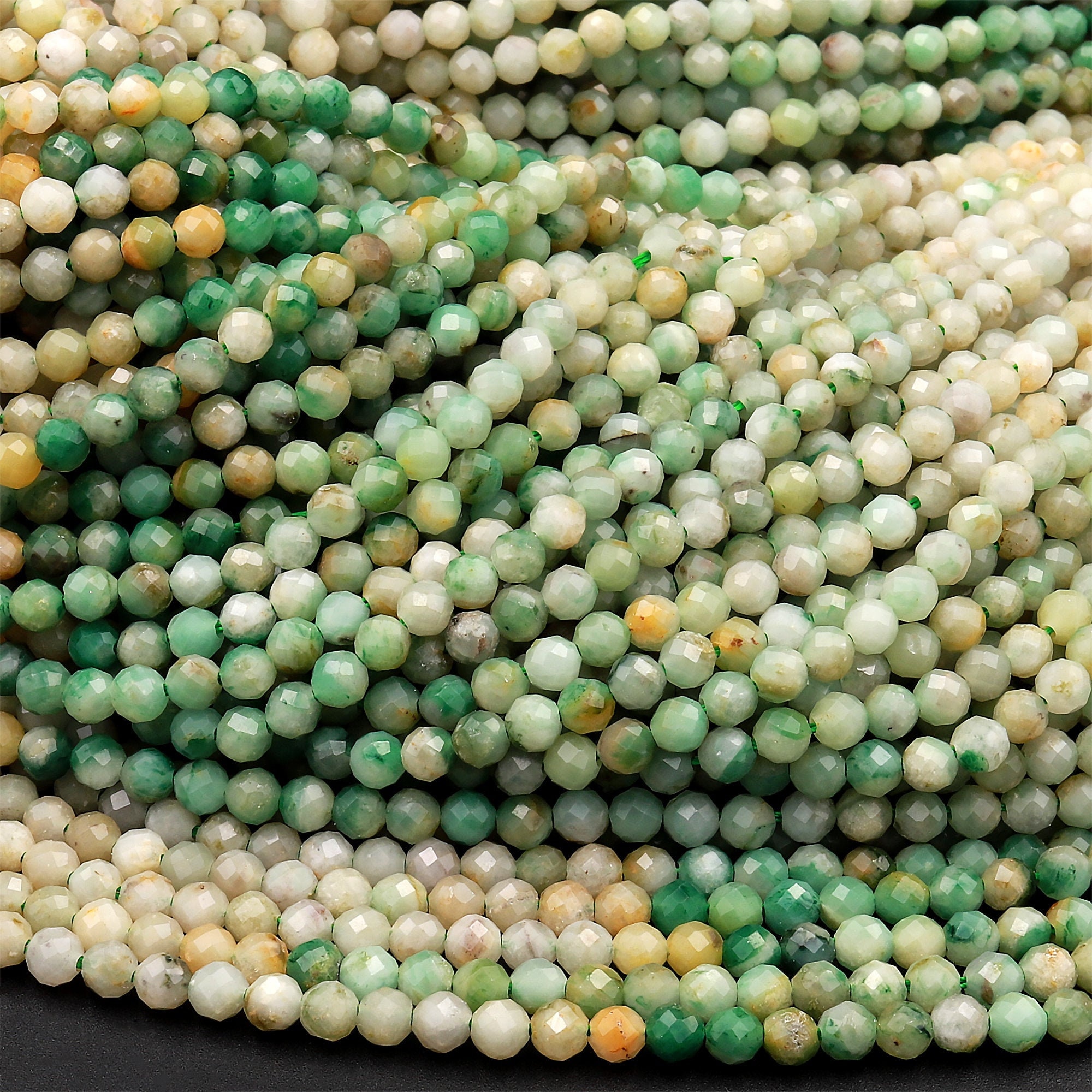 Rare Natural Brazilian Jade Faceted 3mm 4mm Round Beads Micro - Etsy