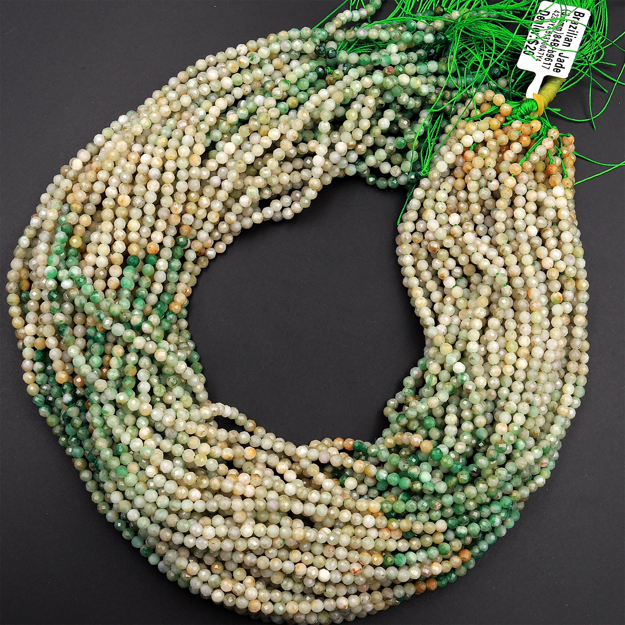 Rare Natural Brazilian Jade Faceted 3mm 4mm Round Beads Micro - Etsy