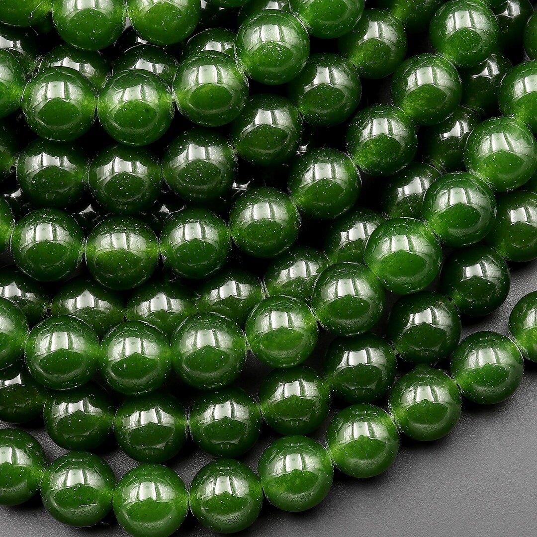 Green Taiwan Jade Smooth Round 2mm 3mm 4mm 6mm 8mm 10mm Beads - Etsy