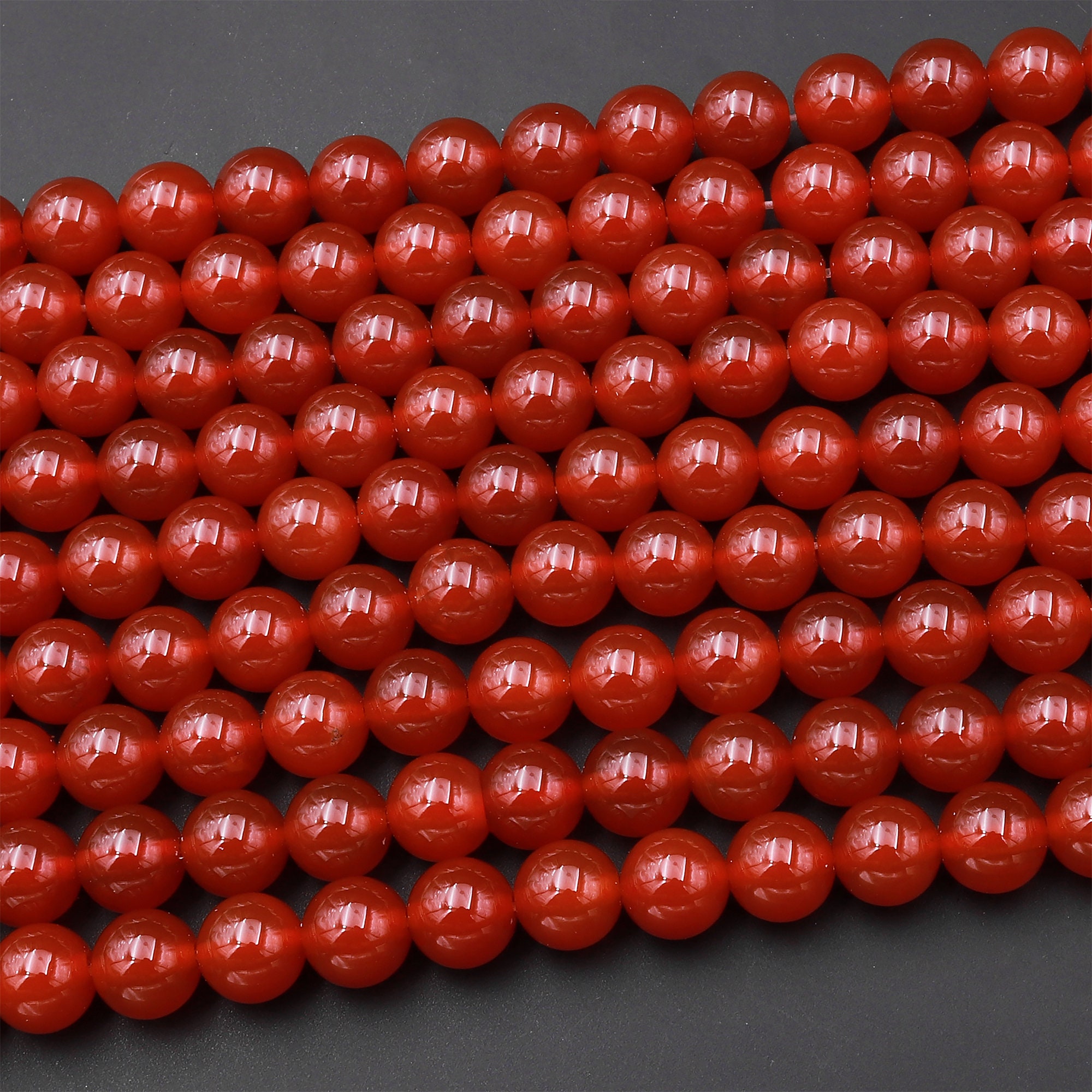 Natural Red Agate 4mm 6mm 8mm 10mm 12mm Round Beads Gemstone - Etsy