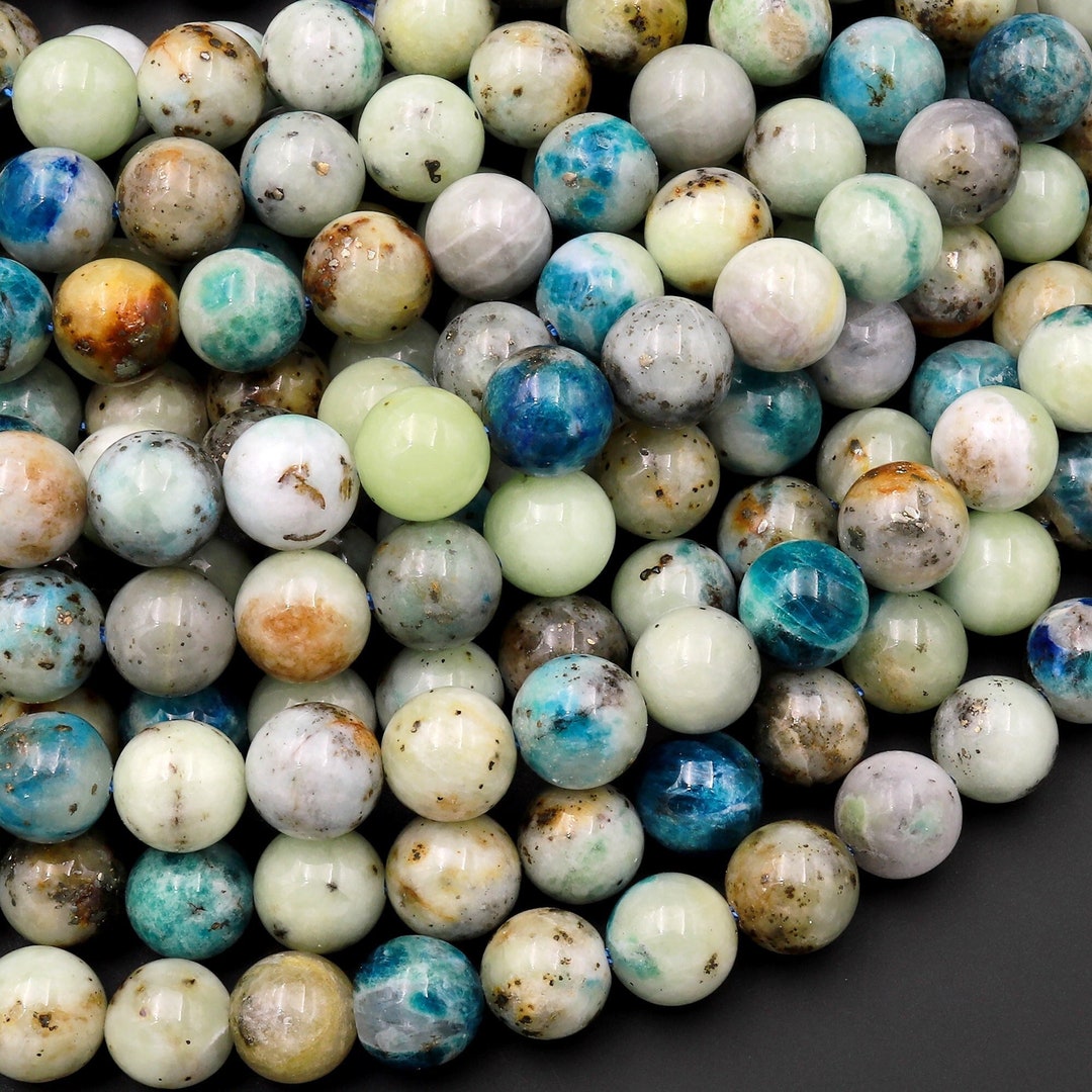 Natural Pyrite in Dioptase Hackmanite Smooth Round Beads 4mm 6mm 8mm ...