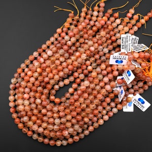 Translucent Natural Arusha Sunstone Round Beads 4mm 5mm 6mm 8mm 10mm ...
