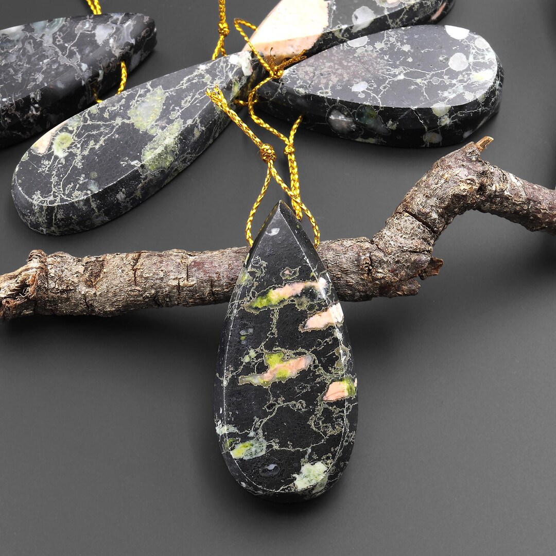 Natural Cherry Blossom Jasper Aka Flower Jasper Side Drilled Faceted ...