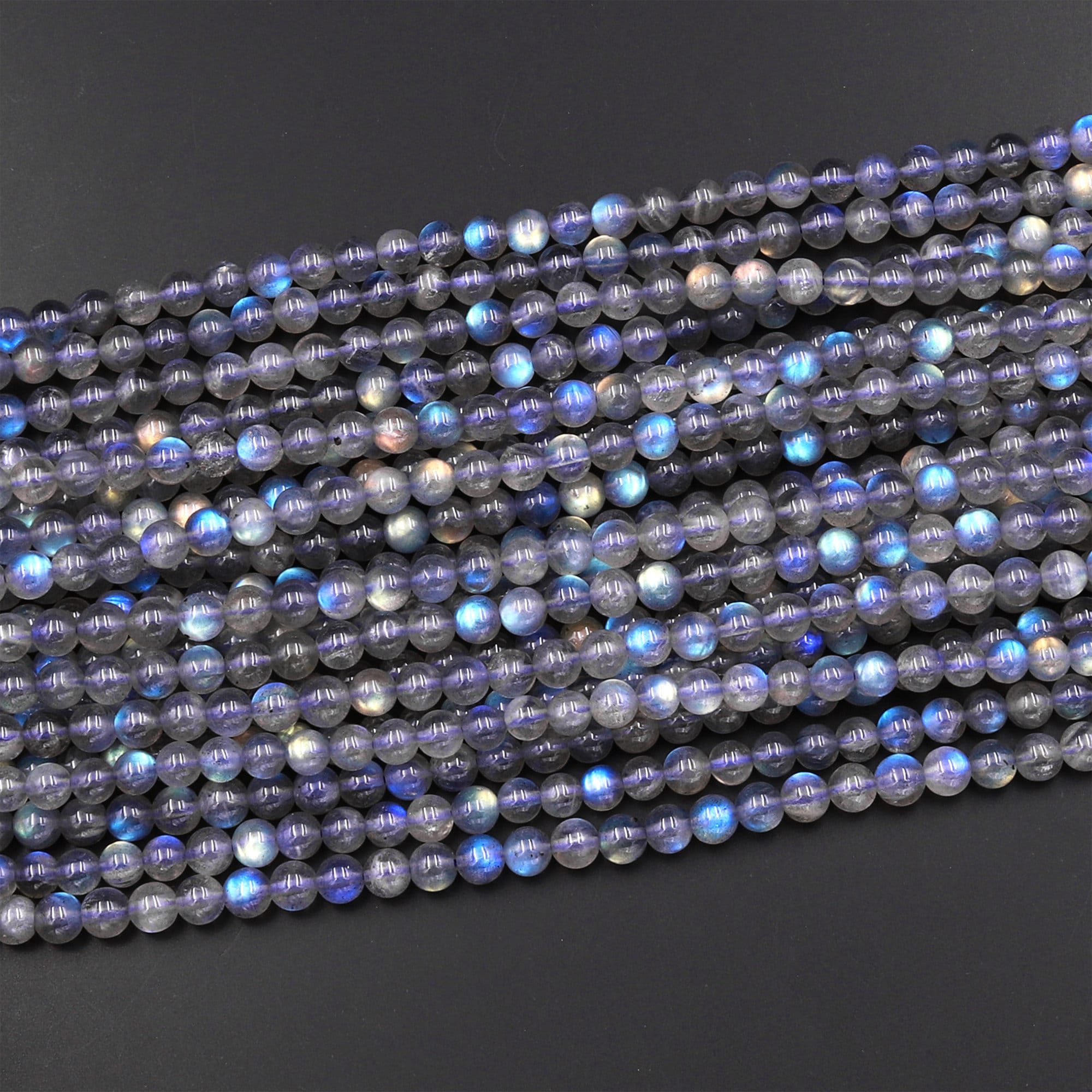 AAA Natural Blue Labradorite 4mm 6mm 8mm 10mm Round Beads - Etsy