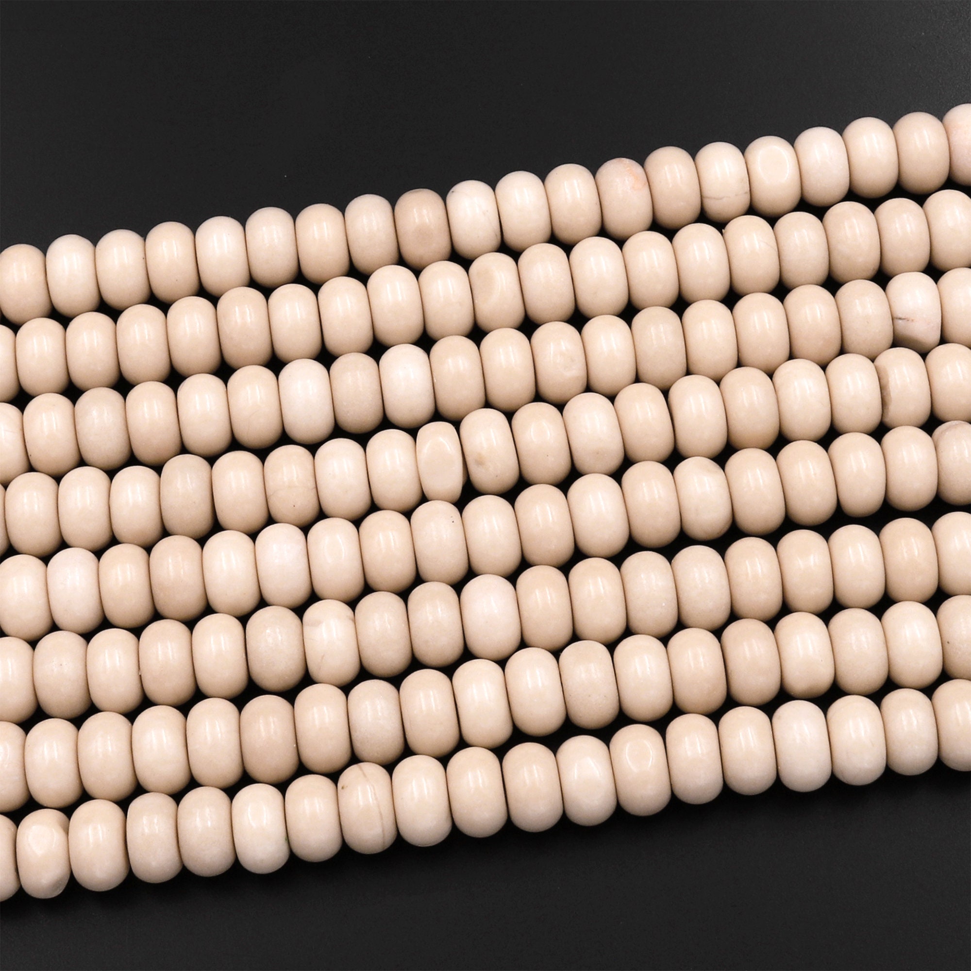 Natural Fossil Jasper Aka River Stone 6mm 8mm Smooth Rondelle - Etsy