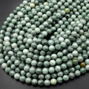 Natural Burma Green Jade 4mm 6mm 8mm 10mm Round Beads 15.5" Strand - Etsy