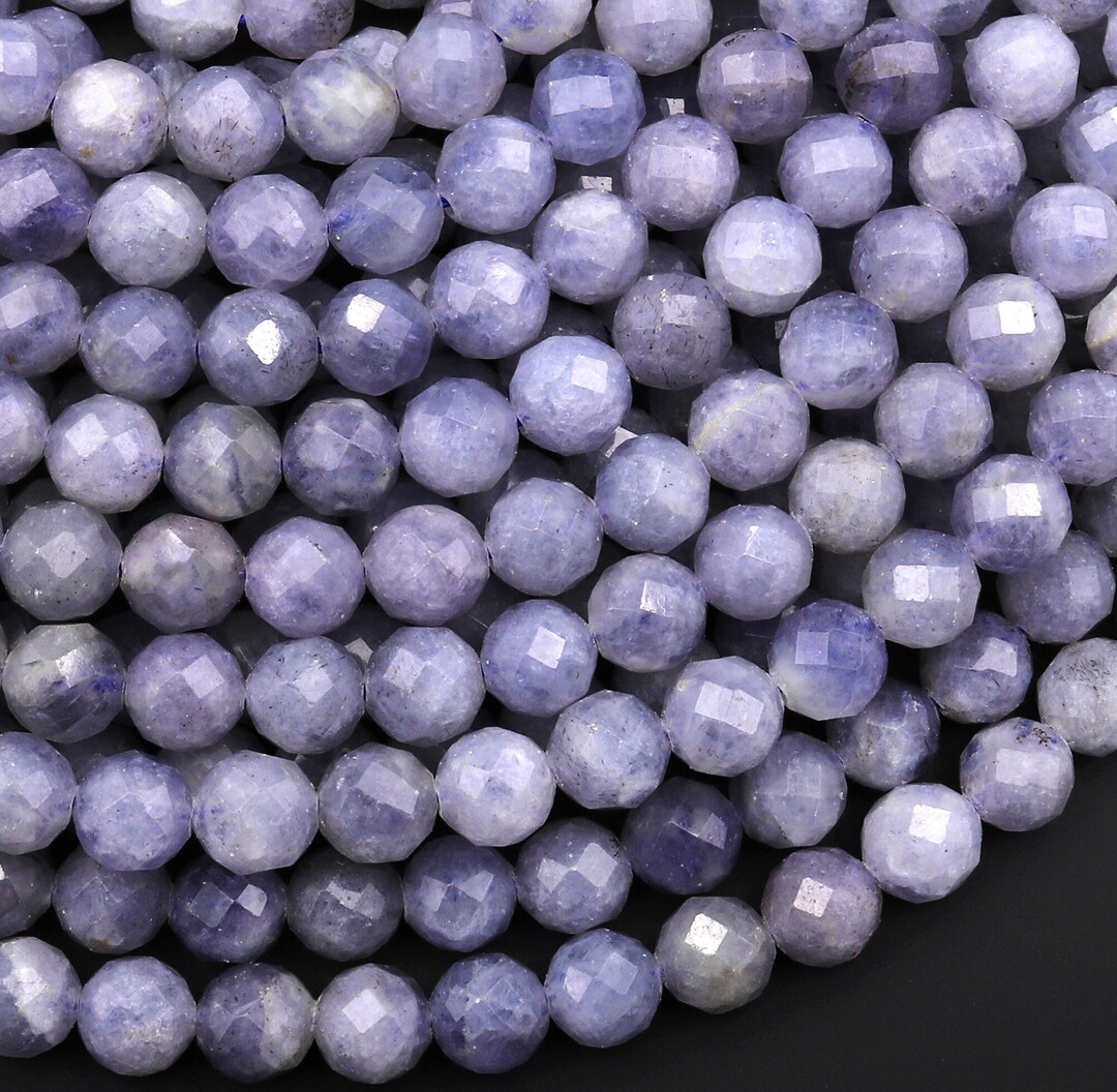Faceted Natural Iolite Round Beads 6mm 7mm 8mm 10mm 15.5" Strand - Etsy