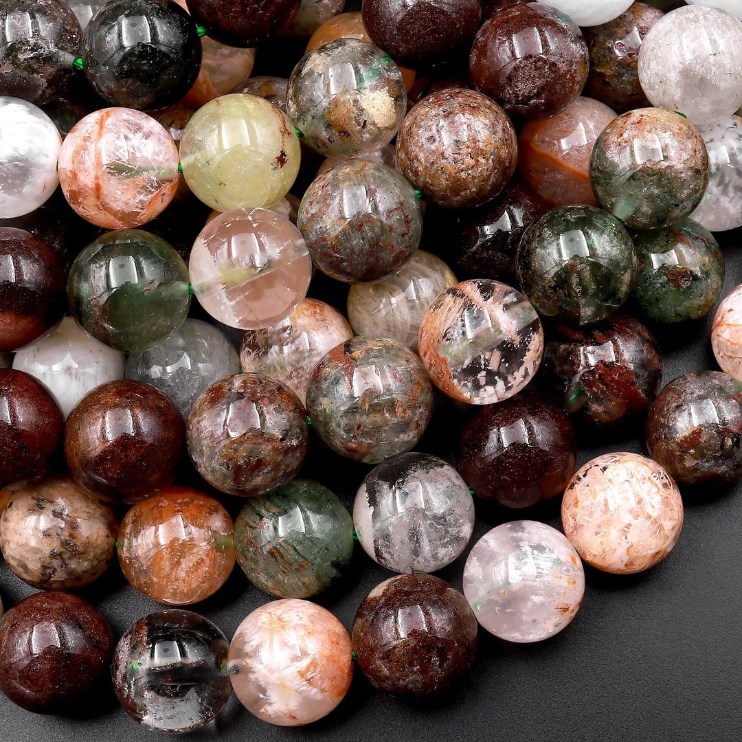 Natural Phantom Quartz Beads Lodolite Beads 5mm 6mm 8mm 10mm 12mm 14mm ...