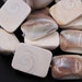 Large Shiva Eye Shell Beads Domed Rectangle Focal Pendant 15.5" Strand ...