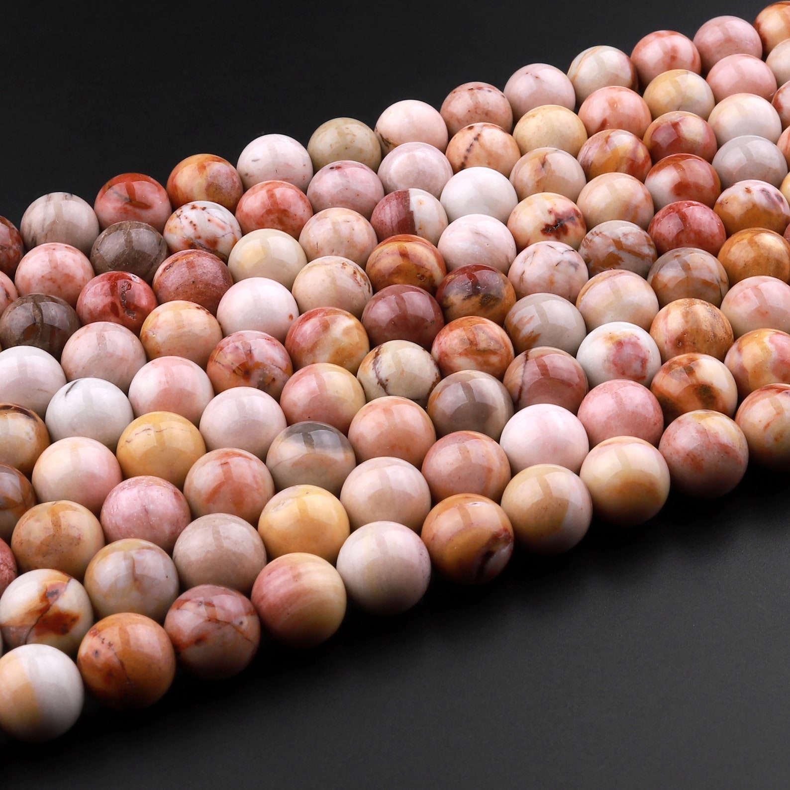 Rare American Natural Hidden Valley Jasper From Idaho USA 6mm 8mm 10mm ...