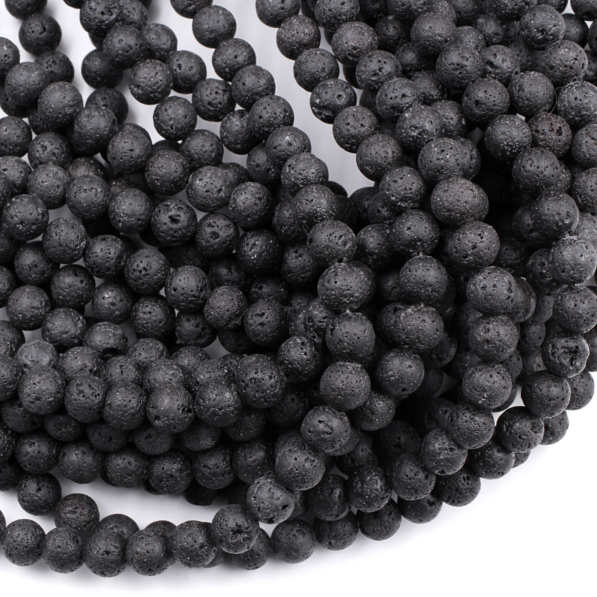 Natural Lava Beads 4mm 6mm 8mm 10mm 12mm Round 15.5 - Etsy
