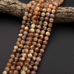 Natural Chocolate Sunstone Round Beads 4mm 6mm 8mm 10mm 15.5" Strand - Etsy