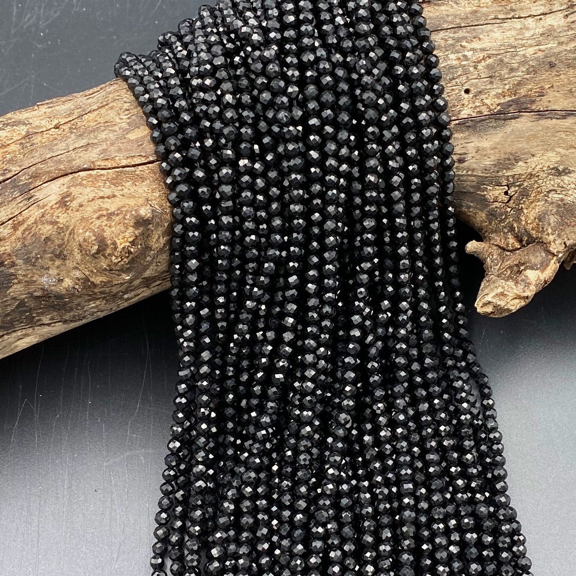 AAA Genuine Natural Black Tourmaline Faceted Round Beads 2mm - Etsy