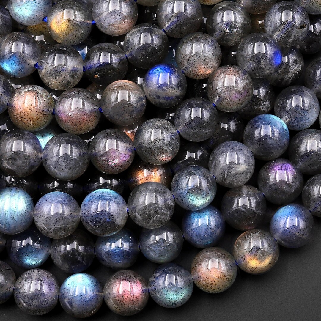 AAA Natural Rainbow Blue Golden Purple Red Orange Green Labradorite 4mm ...