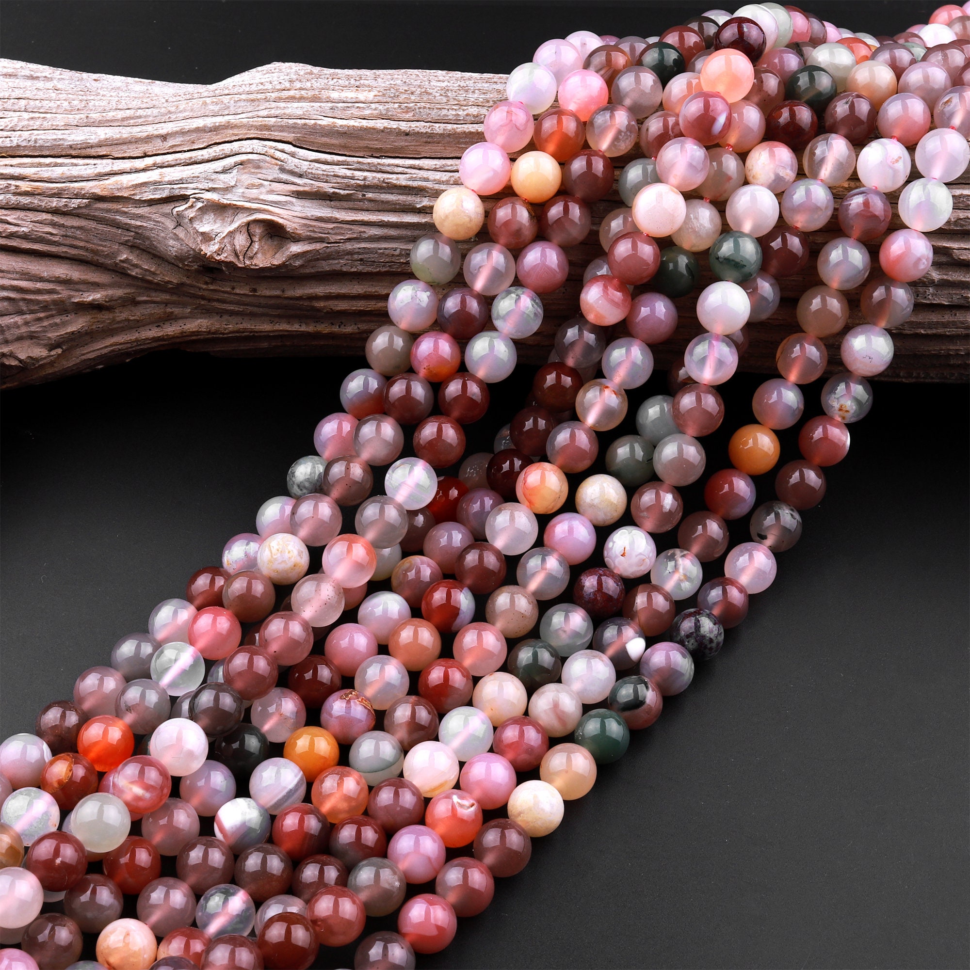 Natural African Phantom Agate 4mm 6mm 8mm 10mm Round Beads | Etsy