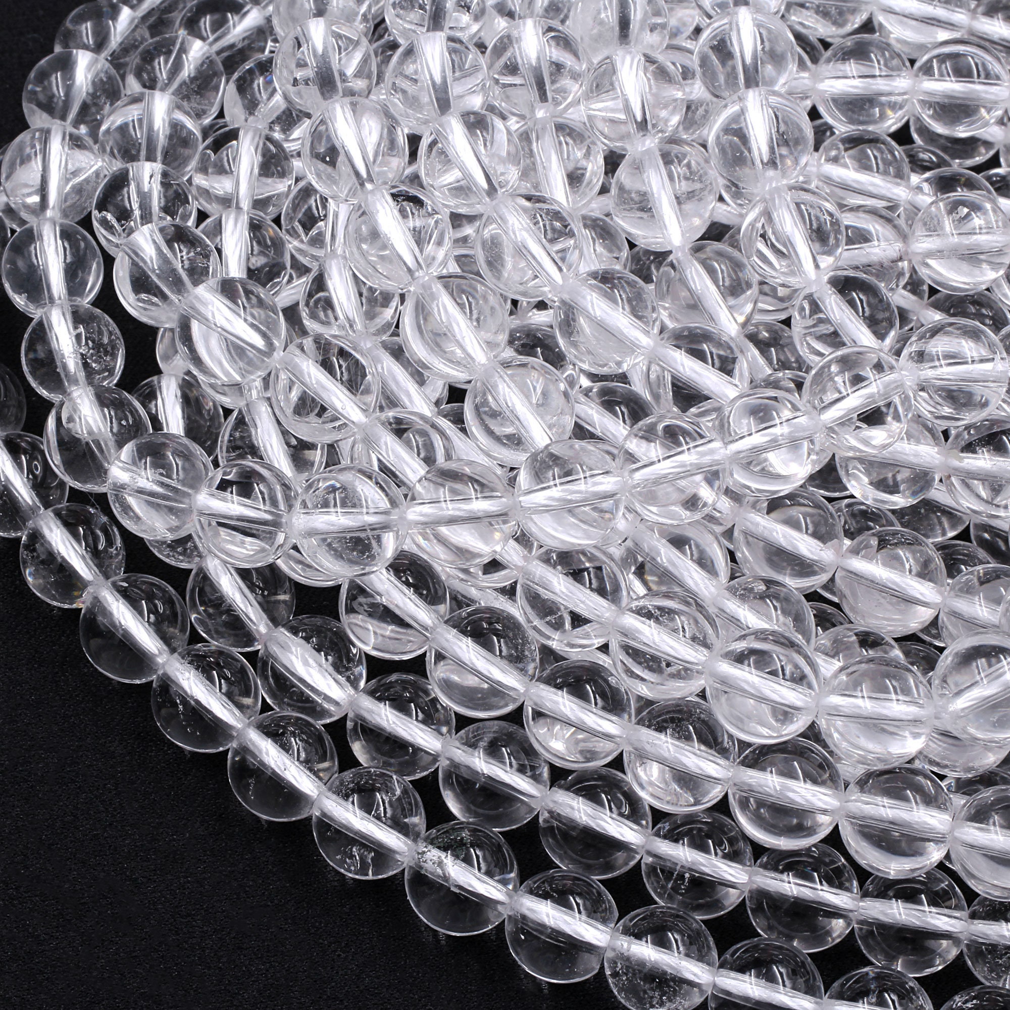 Real Genuine Super Clear AAA Natural Rock Crystal Quartz Round - Etsy