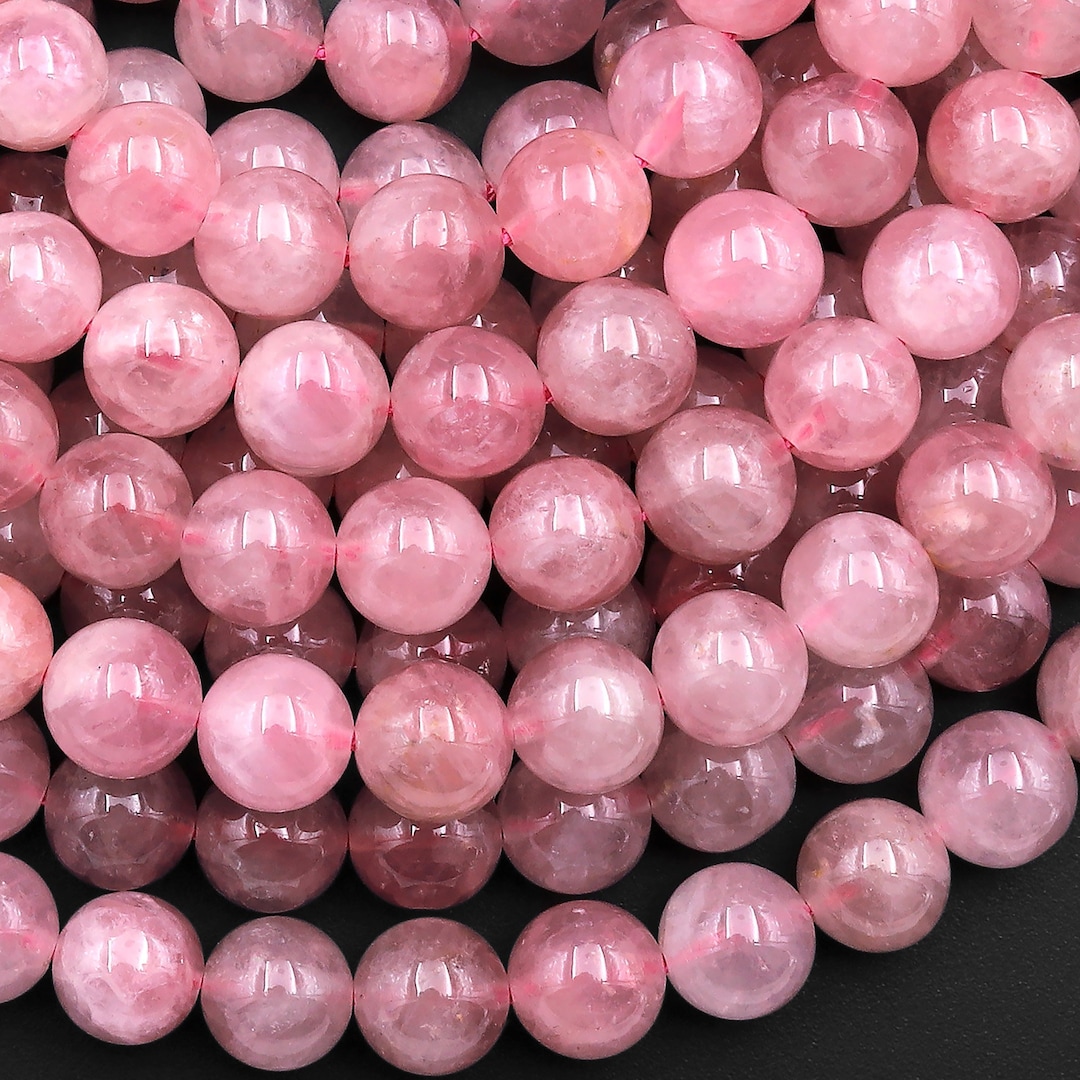 Rare Mauve Pink Madagascar Natural Rose Quartz 7mm 8mm 9mm 10mm 12mm ...