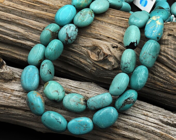 Natural Light Blue Turquoise Rounded Oval Rectangle Beads Genuine Real ...