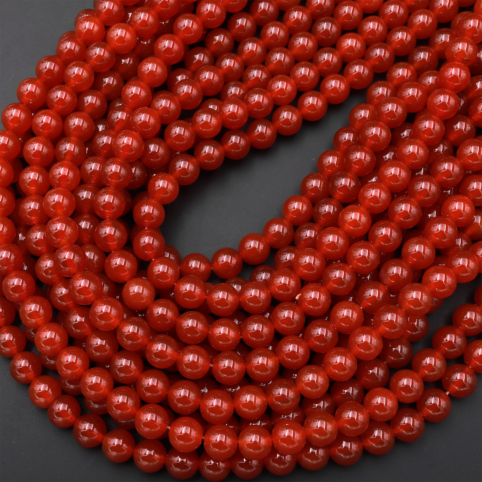 Natural Red Agate 4mm 6mm 8mm 10mm 12mm Round Beads Gemstone - Etsy