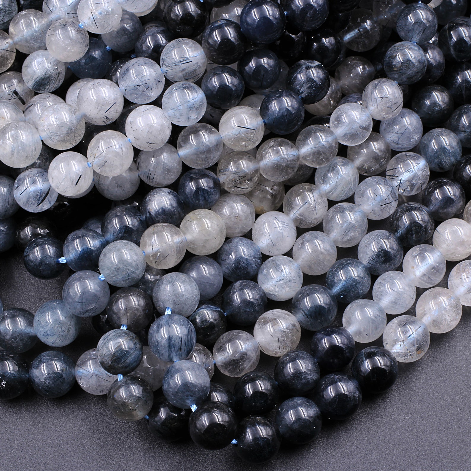 Rare Blue Rutilated Quartz 6mm 8mm 10mm 12mm Round Beads From ...