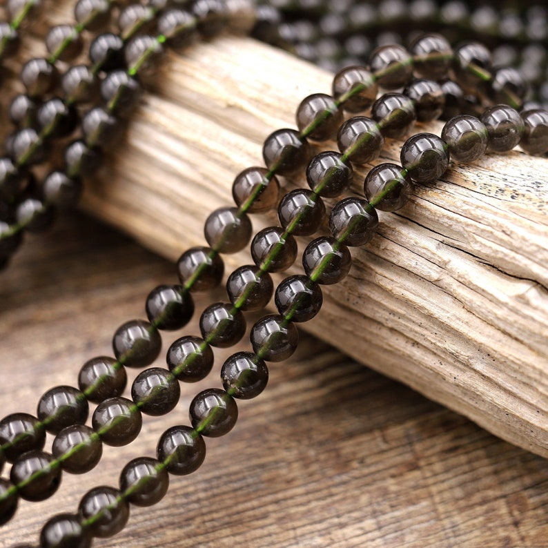 AAA Real Genuine Natural Green Tektite From Tibet 4mm 6mm 8mm 10mm ...
