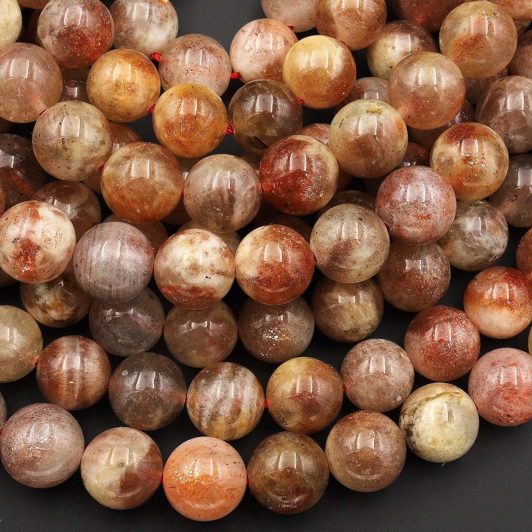 Natural Chocolate Sunstone Round Beads 4mm 6mm 8mm 10mm 15.5" Strand - Etsy