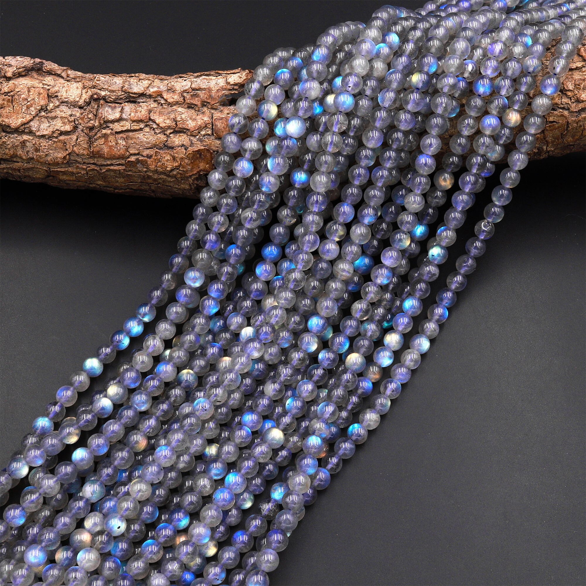 AAA Natural Blue Labradorite 4mm 6mm 8mm 10mm Round Beads - Etsy