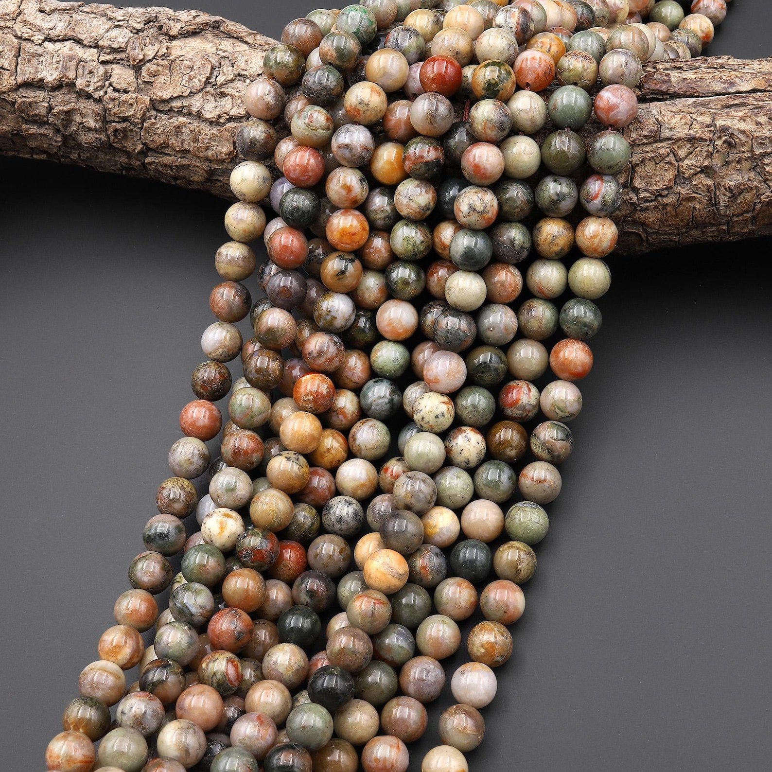 Dinosaur Coprolite Beads Dinosaur Dung Beads 8mm Round Beads Organic ...