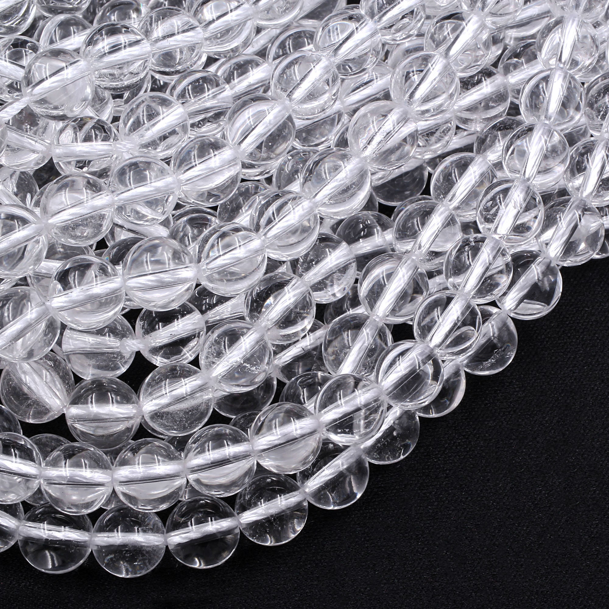 Real Genuine Super Clear AAA Natural Rock Crystal Quartz Round - Etsy