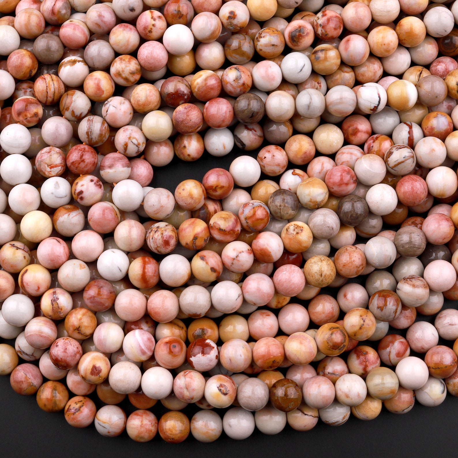 Rare American Natural Hidden Valley Jasper From Idaho USA 6mm 8mm 10mm ...