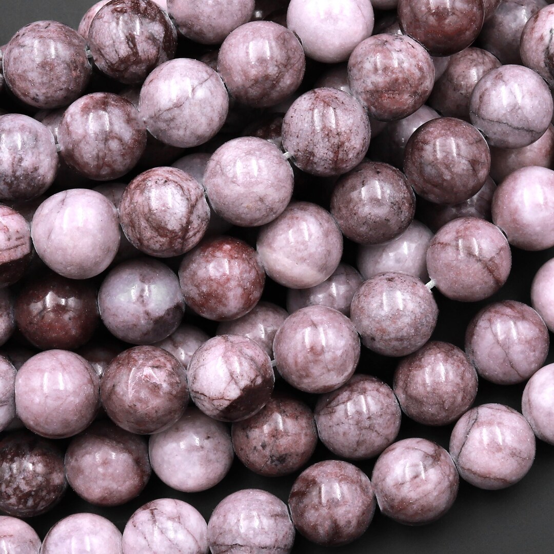 Natural Mauve Marble Jasper 8mm 15.5" Strand - Etsy