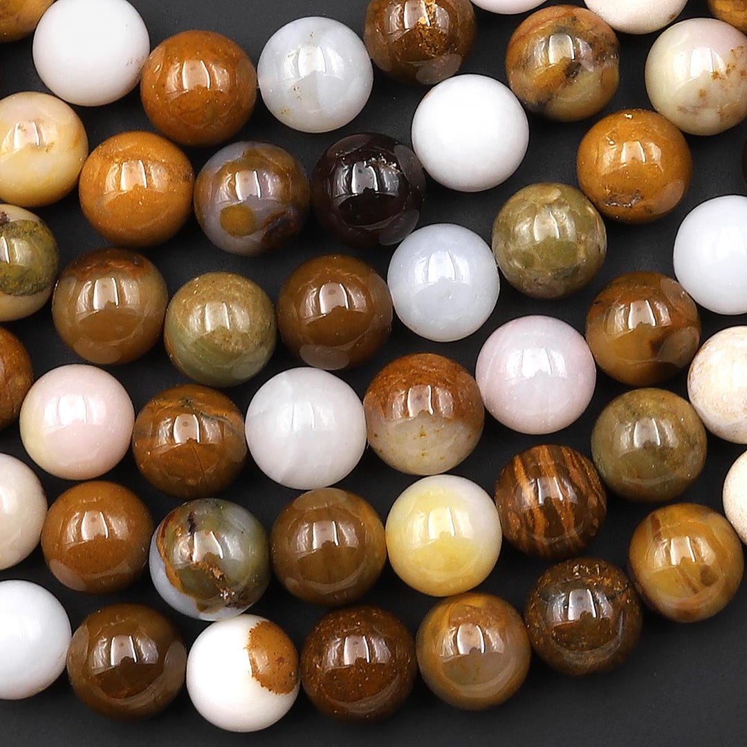 Natural Oregon Polka Dot Agate Beads 8mm Smooth Round 15.5" Strand - Etsy