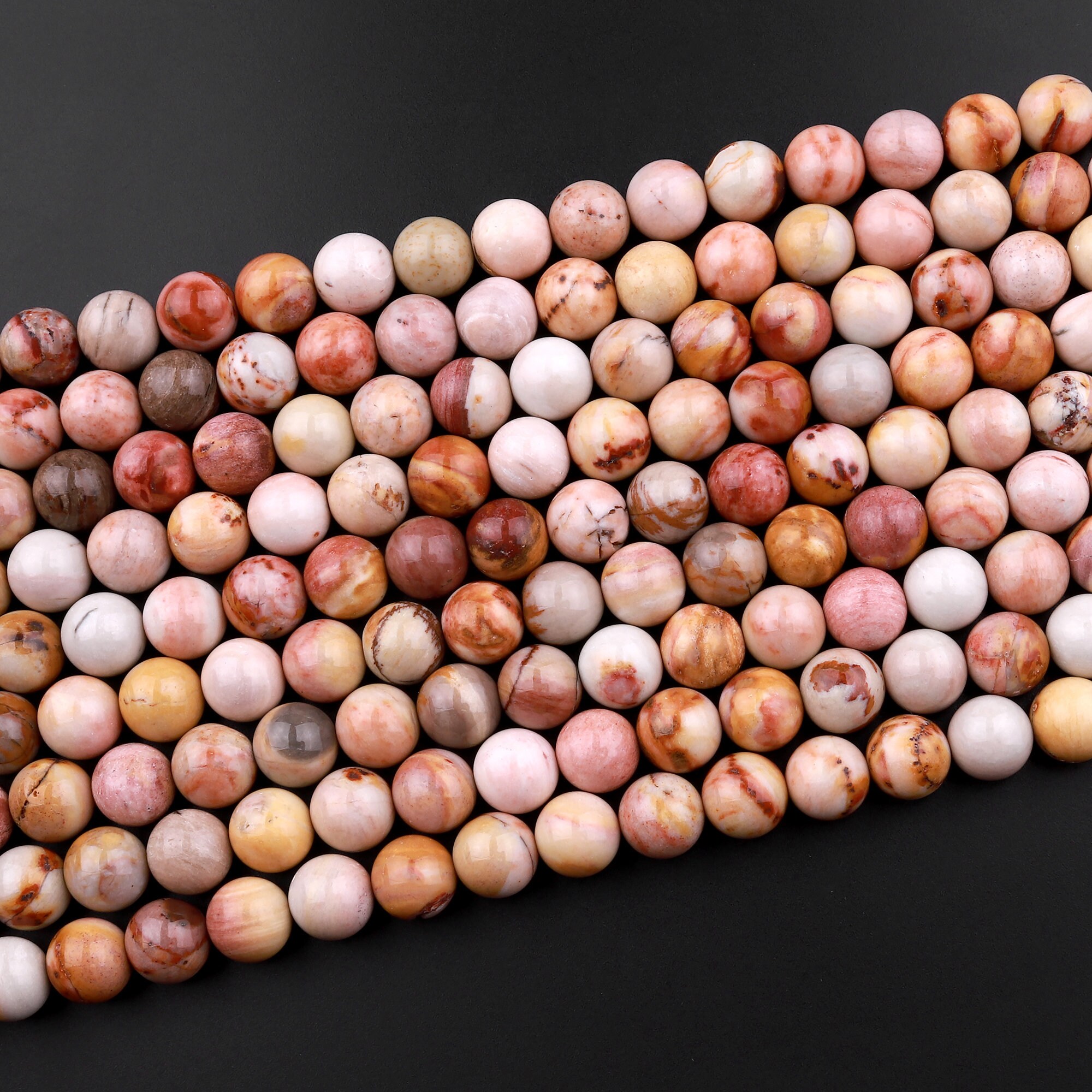 Rare American Natural Hidden Valley Jasper From Idaho USA 6mm 8mm 10mm ...
