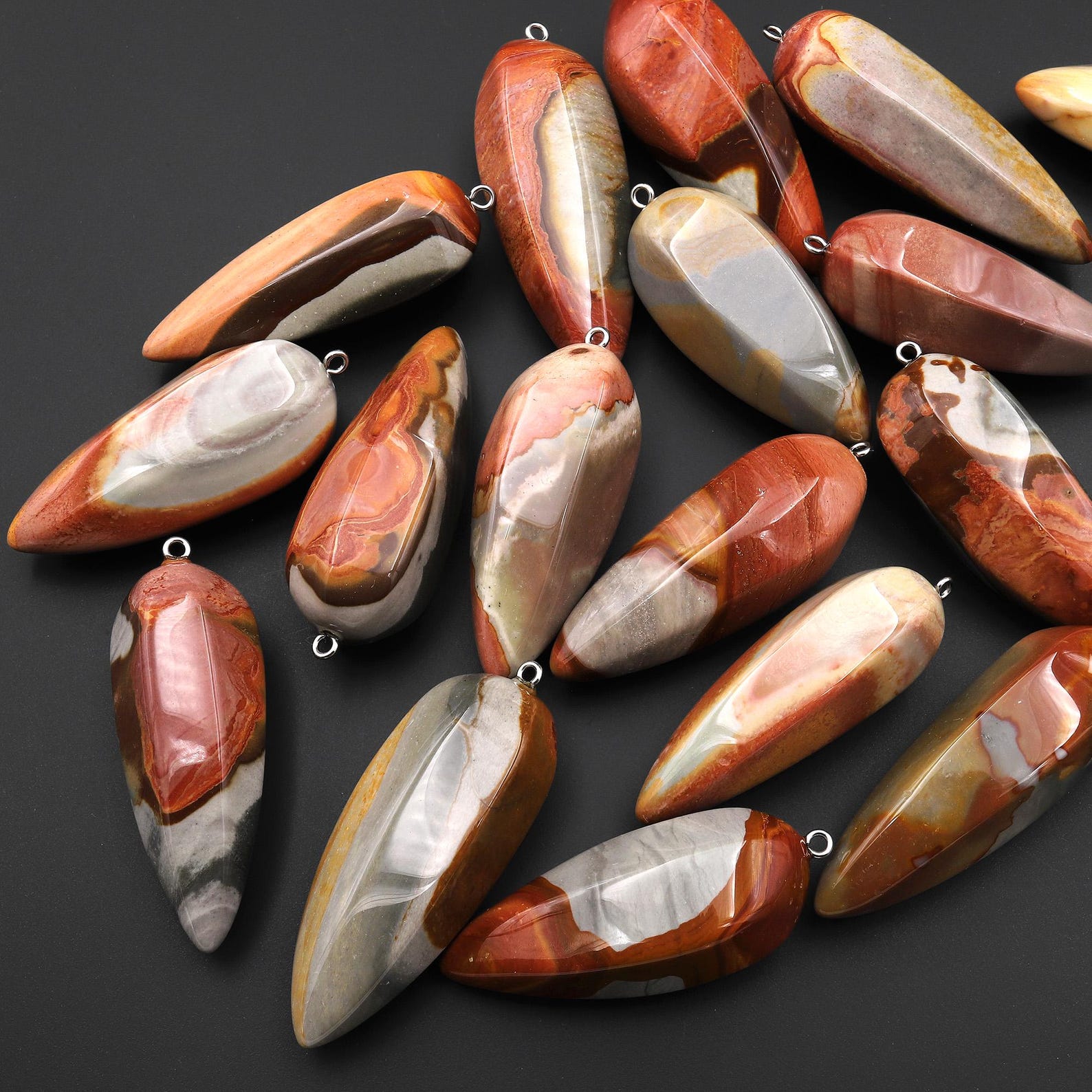 Natural Polychrome Jasper Aka Landscape Ocean Jasper Pendant Crystal ...