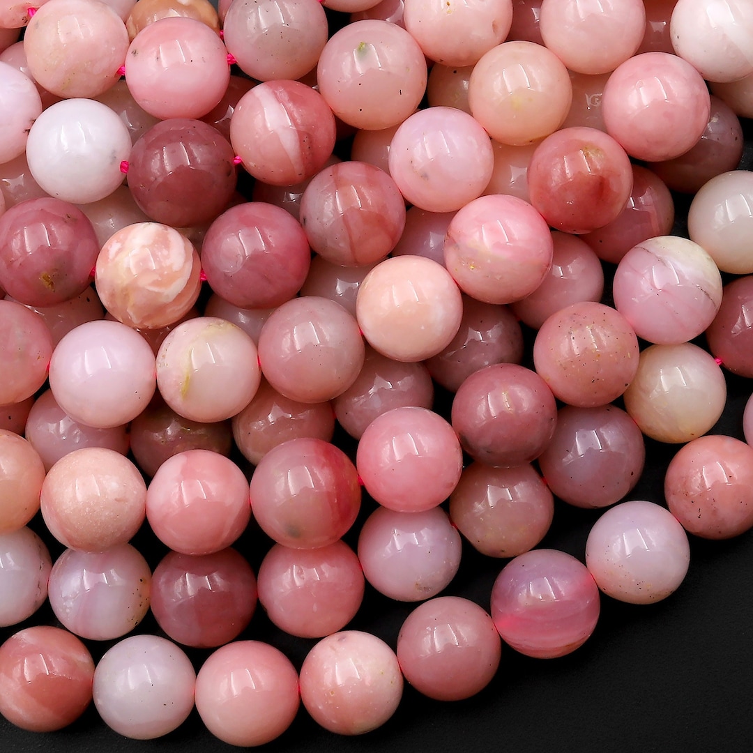 Natural Peruvian Pink Opal 4mm 6mm 8mm 10mm Round Beads 15.5" Strand - Etsy
