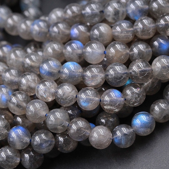 Rare Black Labradorite W Brilliant Blue Flashes Fire 6mm 7mm | Etsy