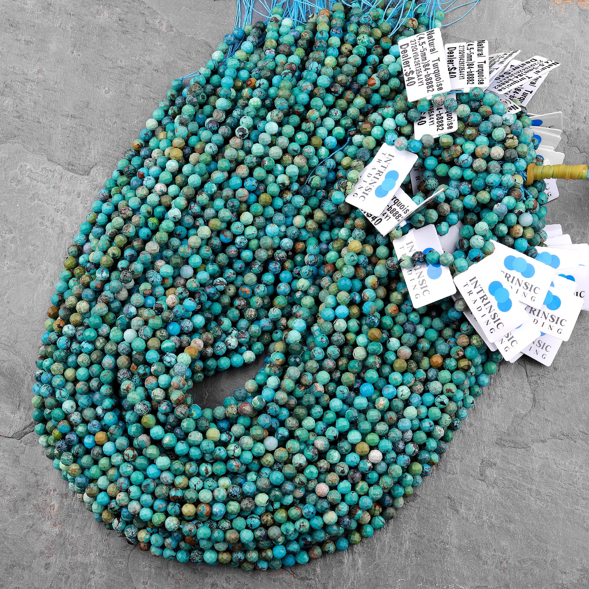 Natural Dragon Skin Turquoise 2mm 3mm 4mm 5mm Faceted Round - Etsy