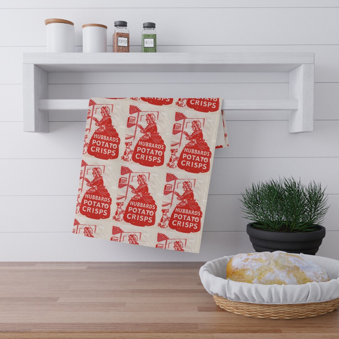 Red & White Checkered Tea Towel - Vintage Advertising Cotton Dish Towel ...