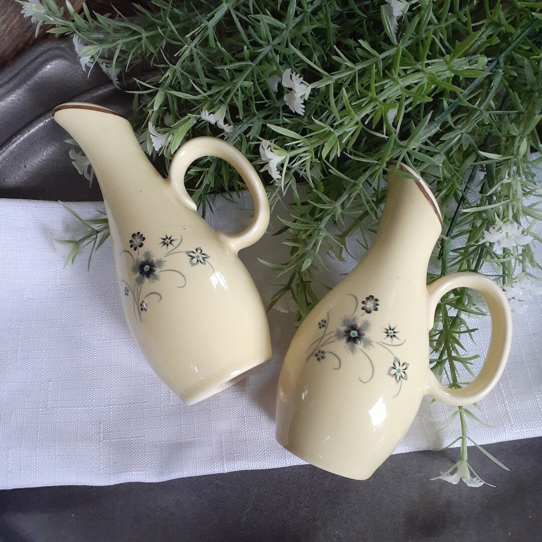 T S & T Silver Mist Lu-ray Yellow Salt and Pepper Shaker Set - Etsy