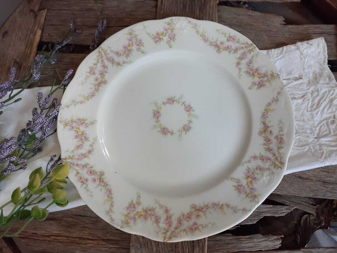 O.P. Co. Syracuse Rose Festoon Luncheon Plate 1897-1927 Railroad Ware ...