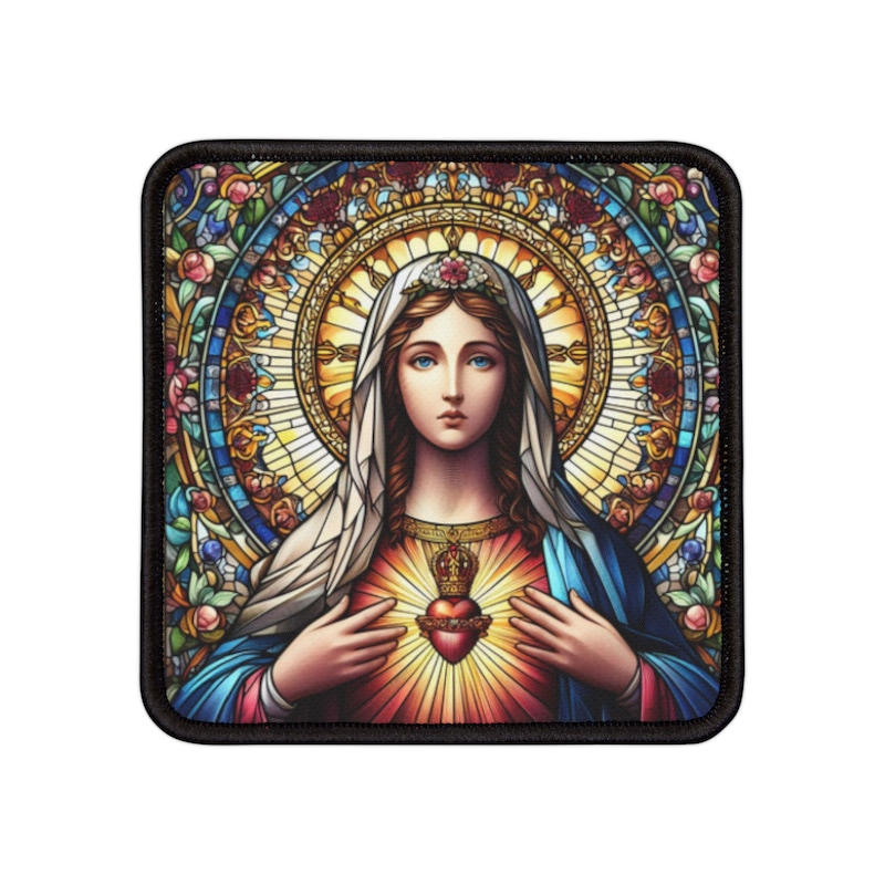 Jesus and Mary Iron on Patches - Etsy