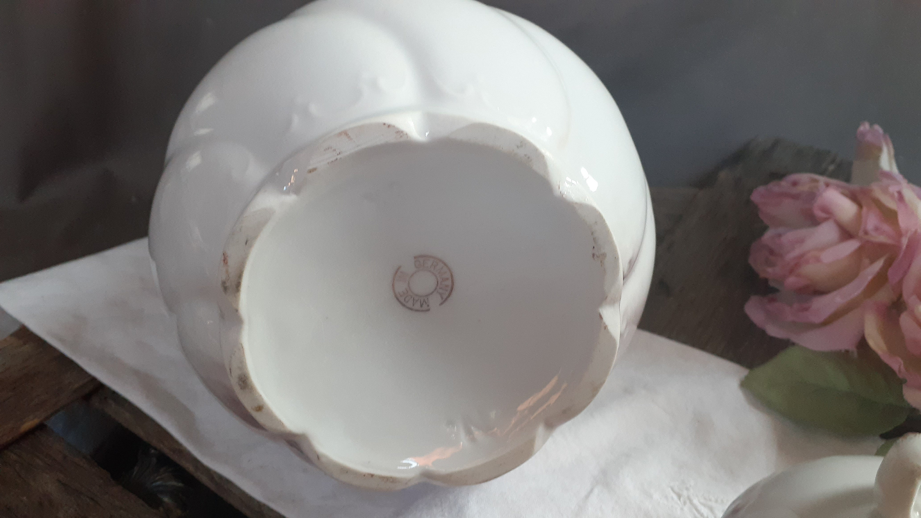 Vintage German Lusterware Coffee Pot / Teapot Pink Yellow | Etsy