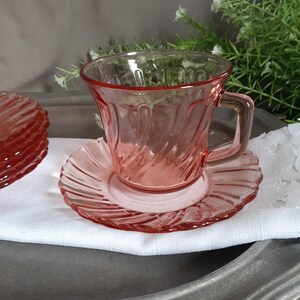 Forte Crisa Cup & Saucer Set in Pink Swirl Radiance Multiple Sets Avail ...