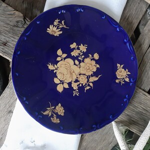 Cobalt Blue 22kt Gold Plate Echt Cobalt Bareuther & Co. Bavaria Germany ...