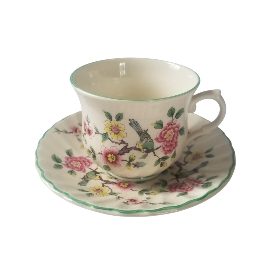 Vintage Teacup & Saucer Set Old Foley 'chinese Rose' Multi Avail, Cup ...